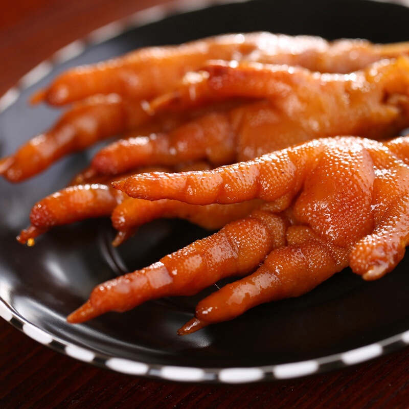 贻庆洪濑鸡爪258gบรรจุภัณฑ์สูญญากาศฝูเจี้ยนพิเศษฮาโลเจนรสดั้งเดิมฟีนิกซ์กรงเล็บไก่รสเผ็ดไก่ปาล์มขนมขบ ...