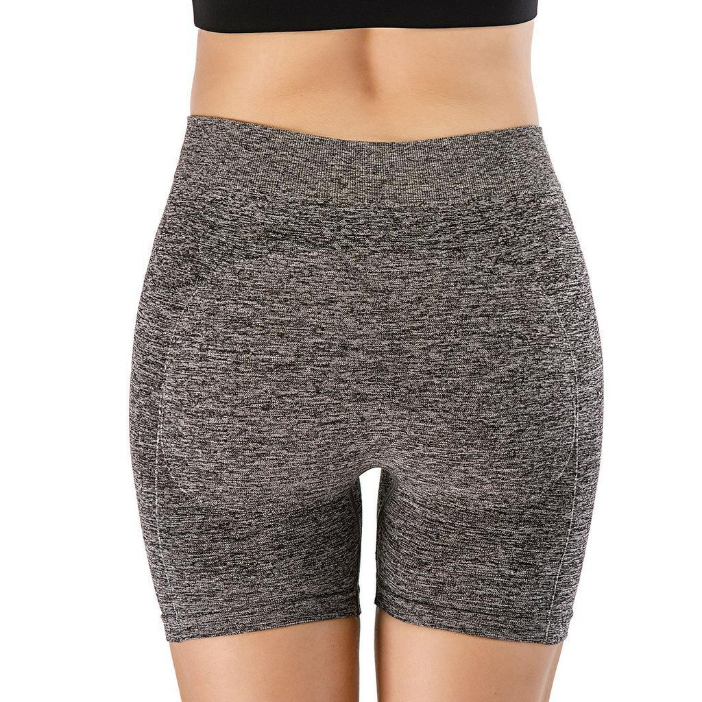 Womens High Waist Seamless Shorts Gym Fitness Yoga Pants Tummy Control