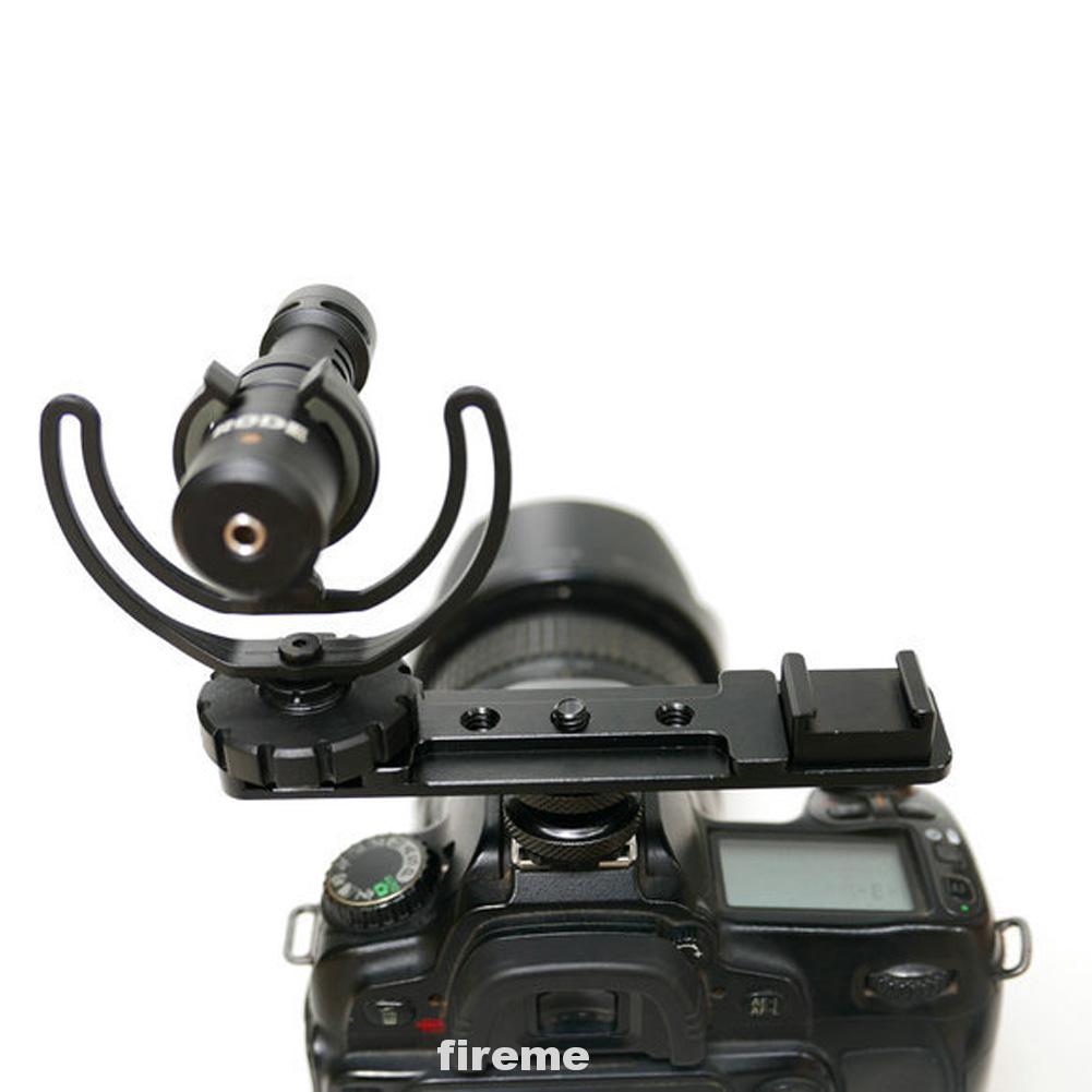 Bracket Flash Camera Double-Headed Holder Stand For DSLR SLR Rack Arm ...