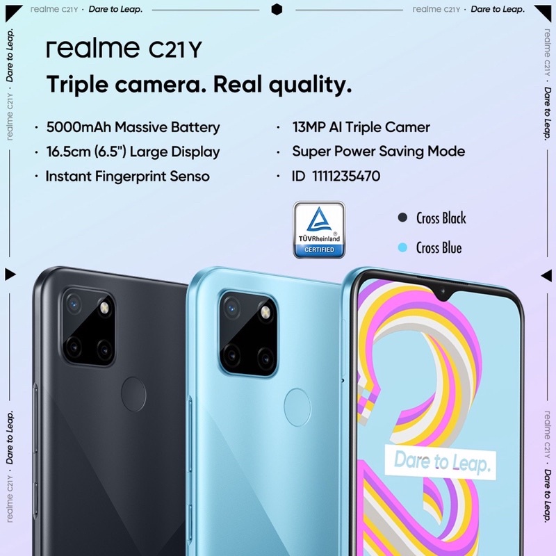พร้อมส่ง realme C21-Y(4+64) เรียลมี C21Y 5,000 mAh, 2Nano Sim & MicroSD ...