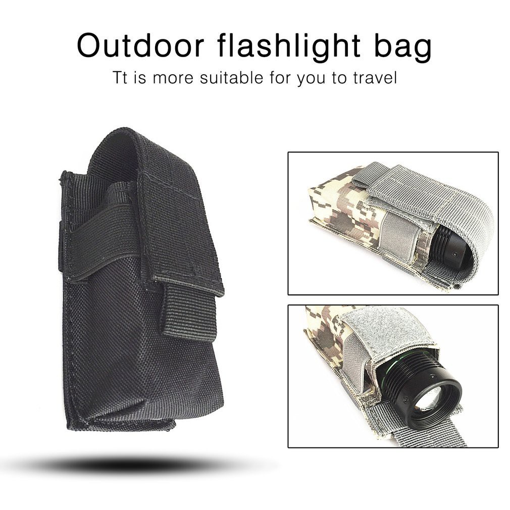 my ღ Outdoor Flashlight Bag Waterproof Nylon Tactical Pouch Small Waist ...