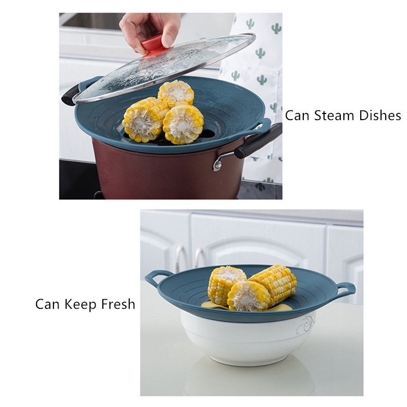 32CM Silicone Anti-spill Pot Lid High Temperature Resistant Splash ...