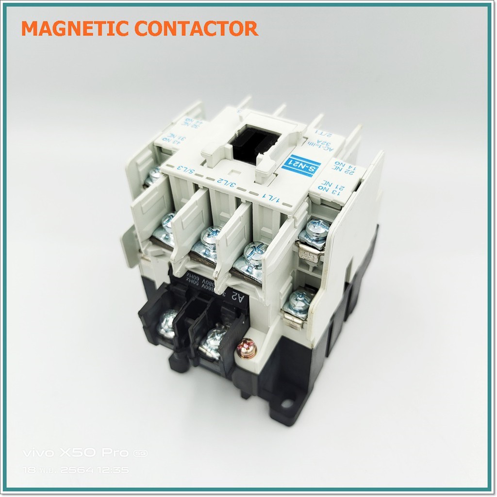 S-N21 MAGNETIC CONTACTOR แมกเนติก คอนแทกเตอร์ กระแสAC-1Ith 32A คอนแทก ...