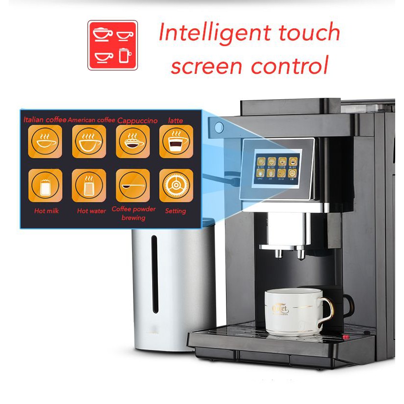home use coffee machine touch screen เครื่องชงกาแฟ - 8hlok0768 - ThaiPick