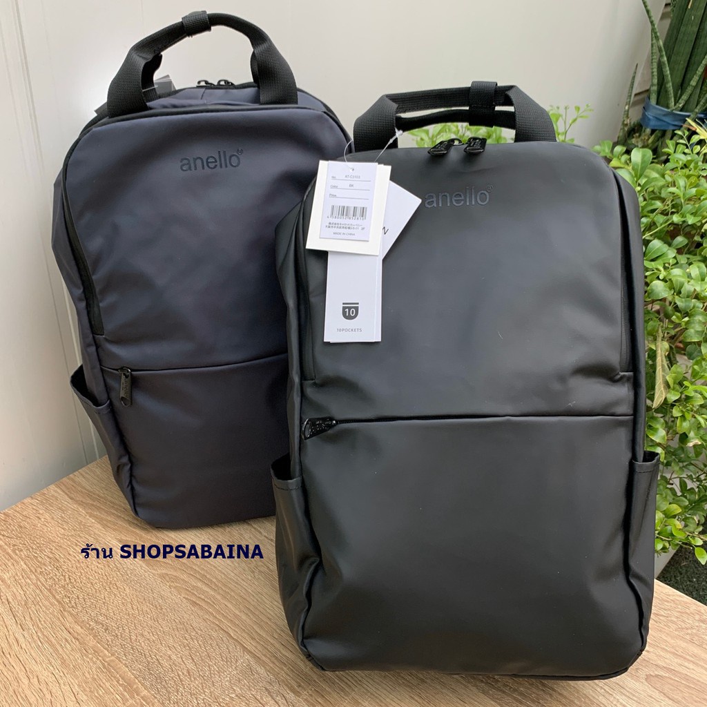 ☃anello NESS BACKPACK 10 pockets PVC leather กระเป๋าเป้สะพายหลัง ผ้าPVC ...