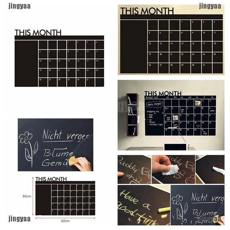 YS Monthly Calendar Chalk Board Blackboard Vinyl Wall Sticker Home ...