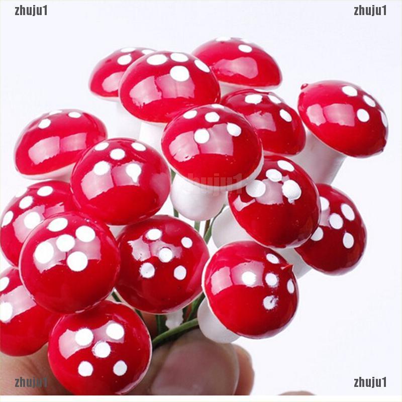 Juju Lot Of 10 Miniature Mushroom โมเดลเห็ด Diy สําหรับตกแต่งบ้านตุ๊กตา ...