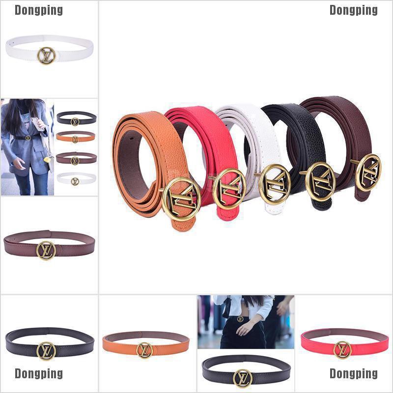 【don】LV Leather Metal Pin Buckle Women Belts Waist Belt Party Dress ...
