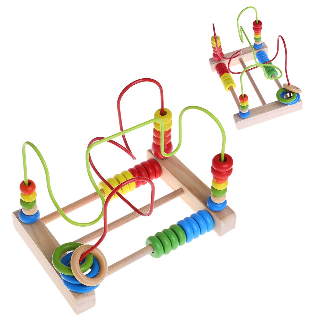 Wooden Toddler Toys Circle Bead Maze Educational Toys Gift For Children ...
