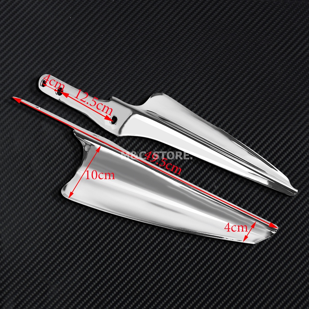 Motorcycle Chrome Fork Front Wind Baffle Windshield Deflector Trim For ...
