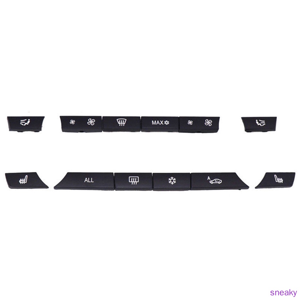 SNe.12pcs รถ Air Conditioner ปุ่มสวิทช์หมวกชุดซ่อมสำหรับ BMW 57 Serise ...