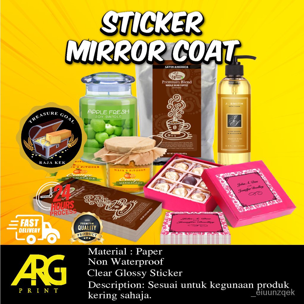 STICKER LABEL PRODUK LABEL STICKER STICKER MIRRORCOAT STICKER ...