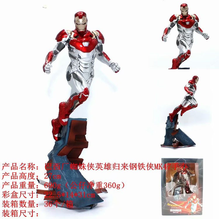 โมเดลตุ๊กตา Anime Brazil Plant 1/10 Spiderman Heroes Iron Man Mk 47 ...