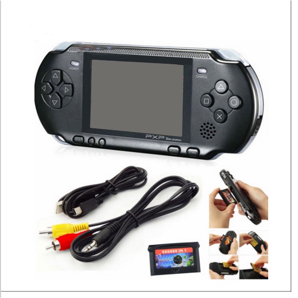 3 Inch 16 Bit PXP3 Slim Station Video Games Player Handheld Game 2pcs ...