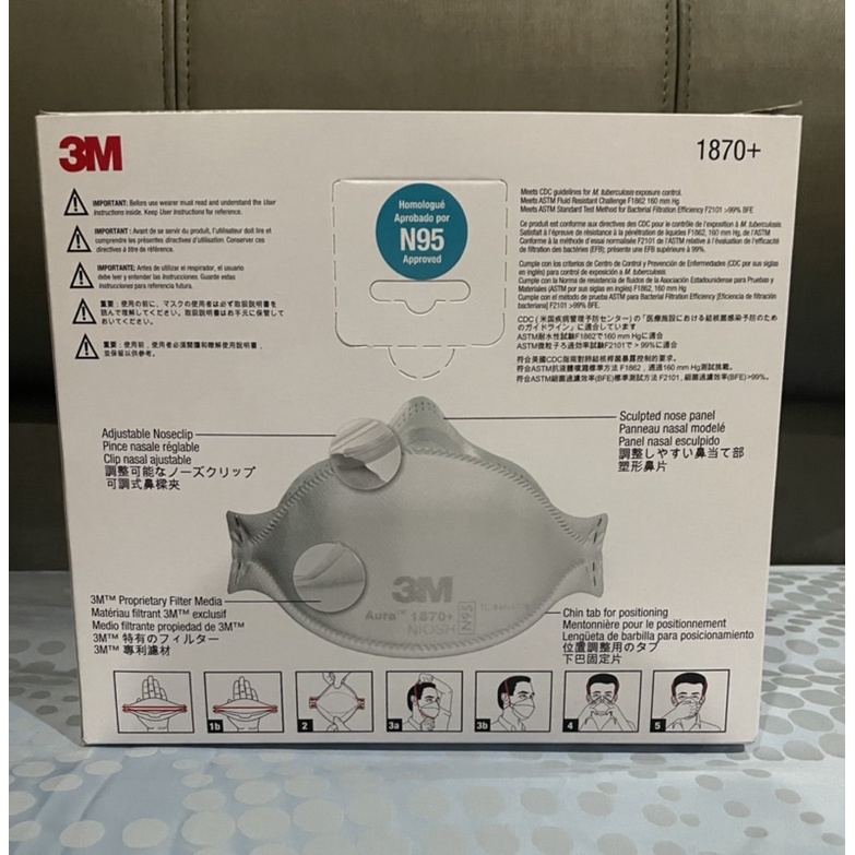 3M หน้ากากอนามัย N95 รุ่น Aura 1870 แท้ 100 - gurumoooo - ThaiPick