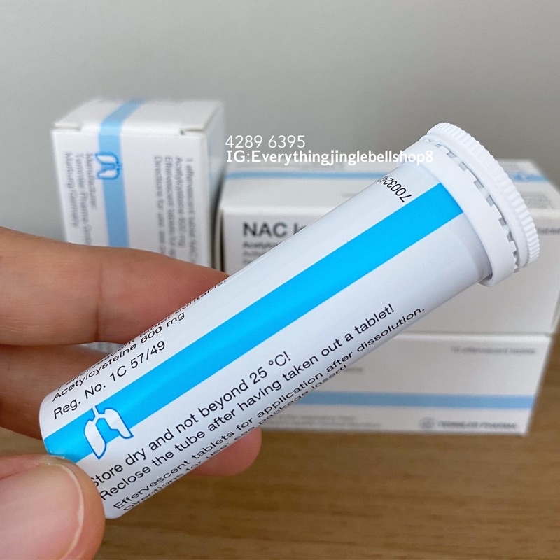 พร้อมส่งจากร้านยา NAC long แนคลอง เม็ดฟู่ละลายเสมหะ 10 เม็ด ...