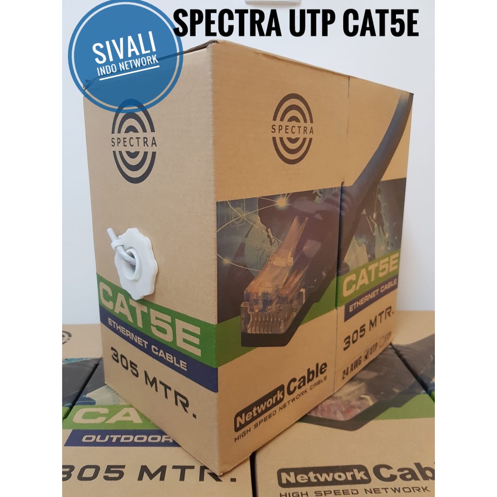 สายเคเบิ้ล 65 เมตร SPECTRA LAN UTP CAT5E (ยาว 65 เมตร ปลั๊ก PLUGBOOTH ...