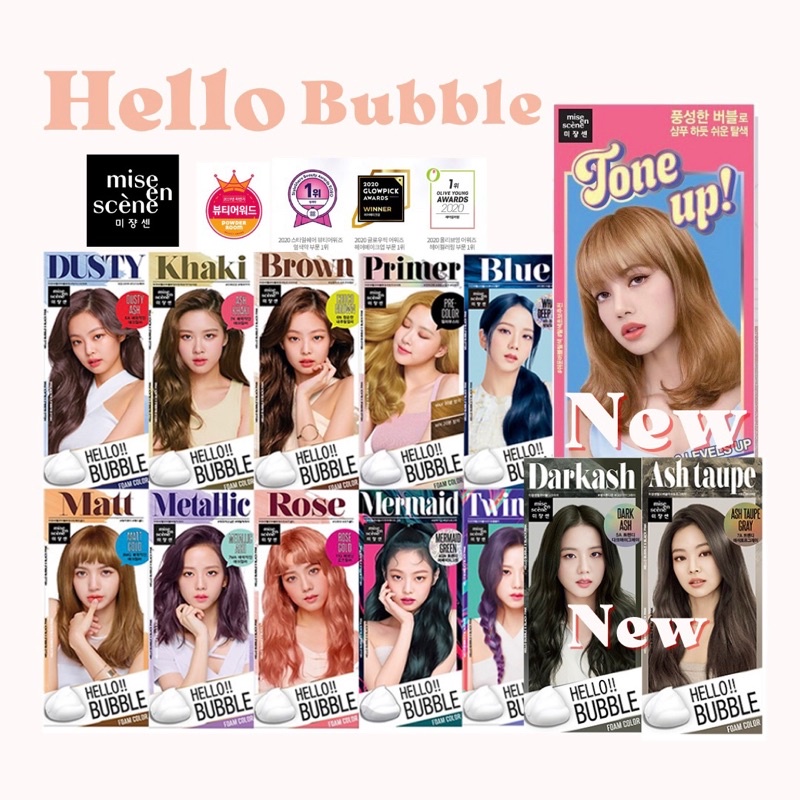 ฮิตสุด Mise En Scene Hello Bubble Foam x Black Pink Hair color ยาย้อมผม ...