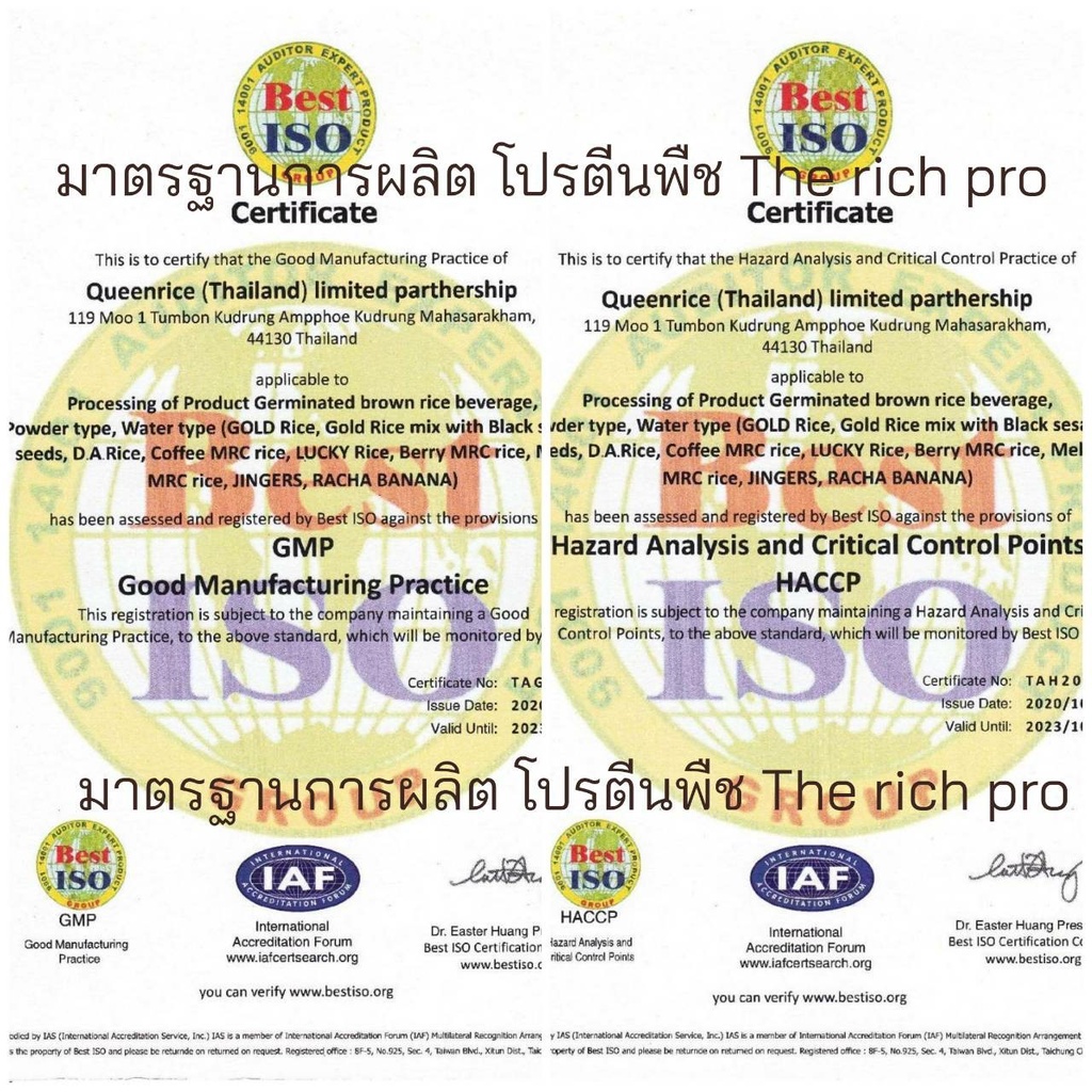 โปรตีนพืชเพื่อสุขภาพ The Rich Pro 100 Plantbased Protein Isolate ...