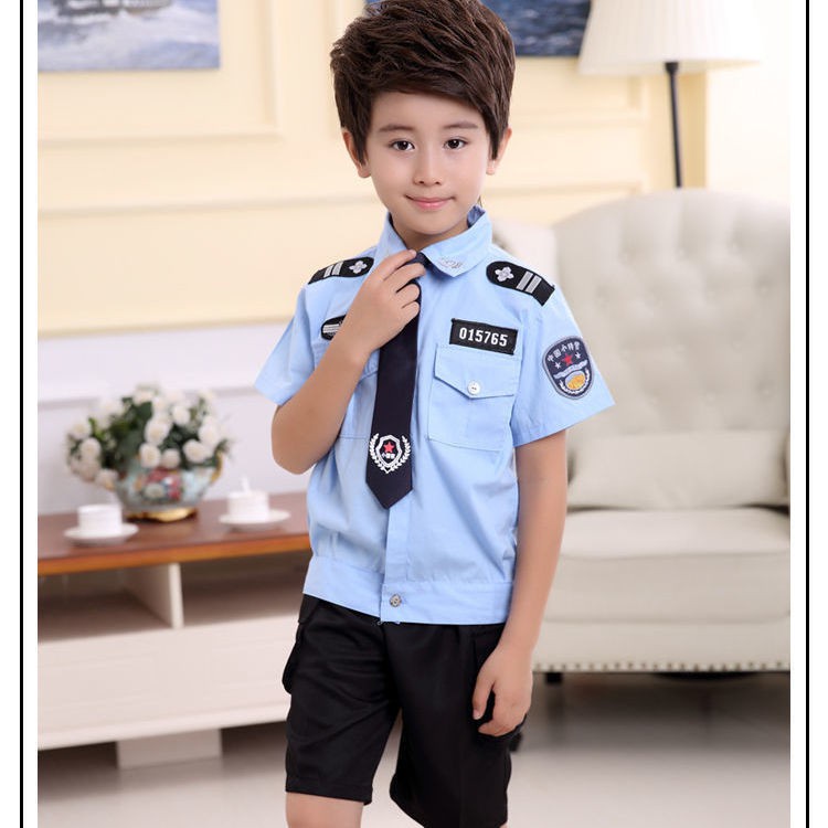 hotChildrens military uniforms small traffic police costumes short ...