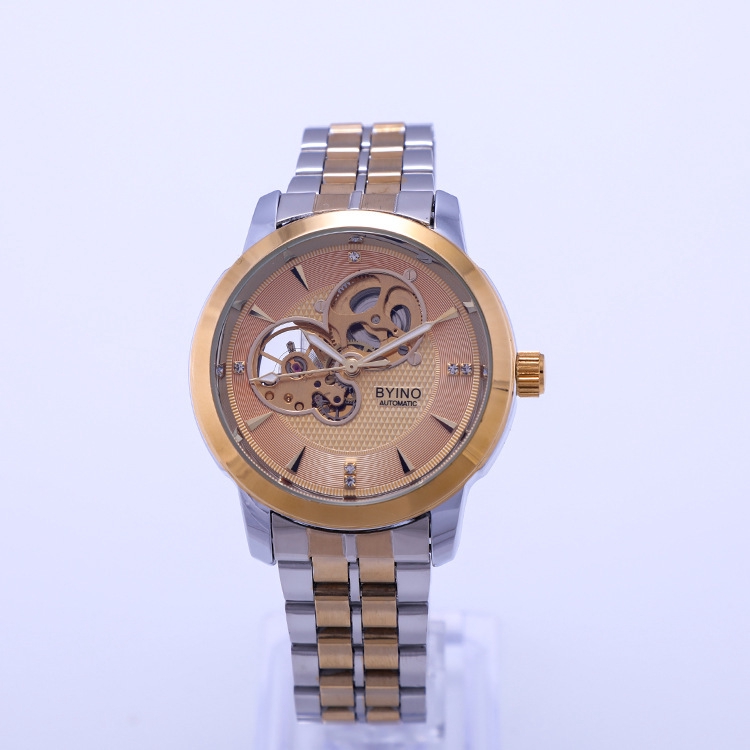 SALE ใหม่ Beiino กลไกนาฬิกากันน้ำนาฬิกาผู้ชายส่องสว่างกลวงอัตโนมัติเข็ม ...