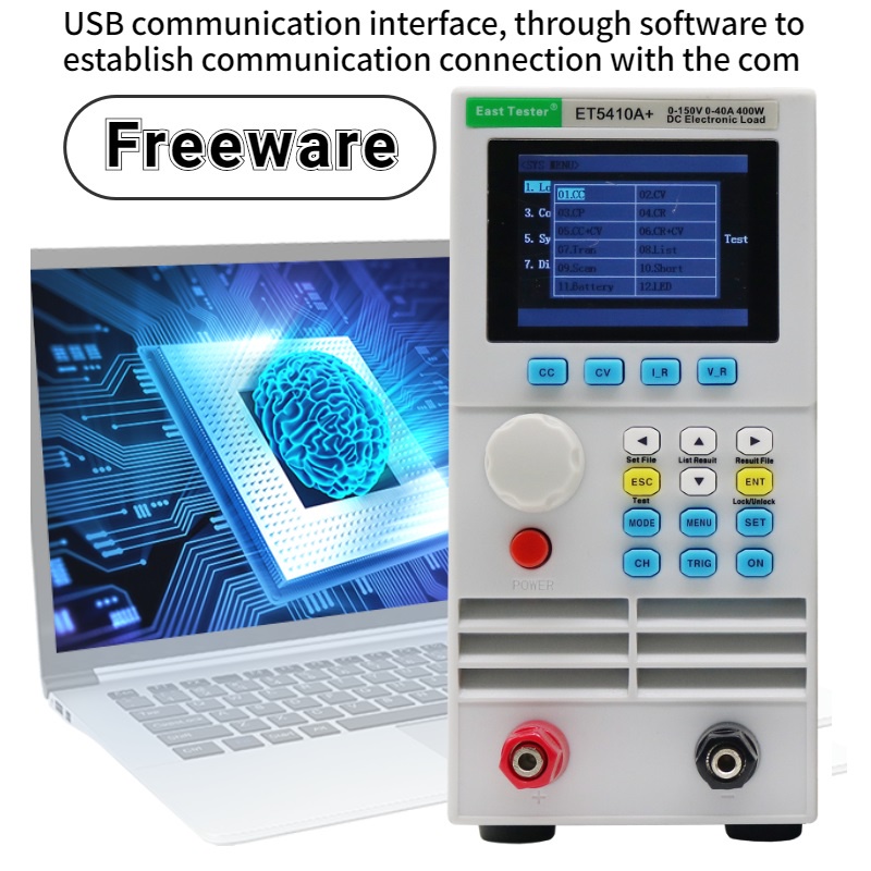 400W Professional ไฟฟ้าโหลดโปรแกรม Digital DC Load เครื่องทดสอบ ...