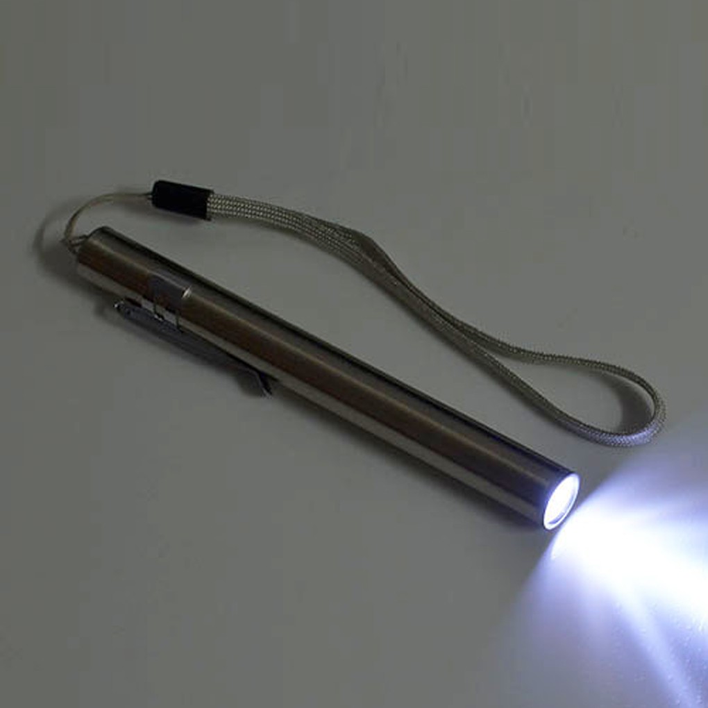 Stainless Steel USB Rechargeable Mini Flashlight Handy LED Torch Pen ...