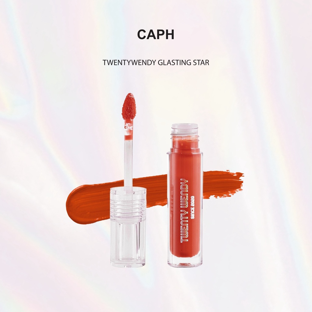 TWENTYWENDY Glasting Water Tint - CAPH ลิปทิ้นเนื้อฉ่ำวาว สีส้มอิฐ ปาก ...