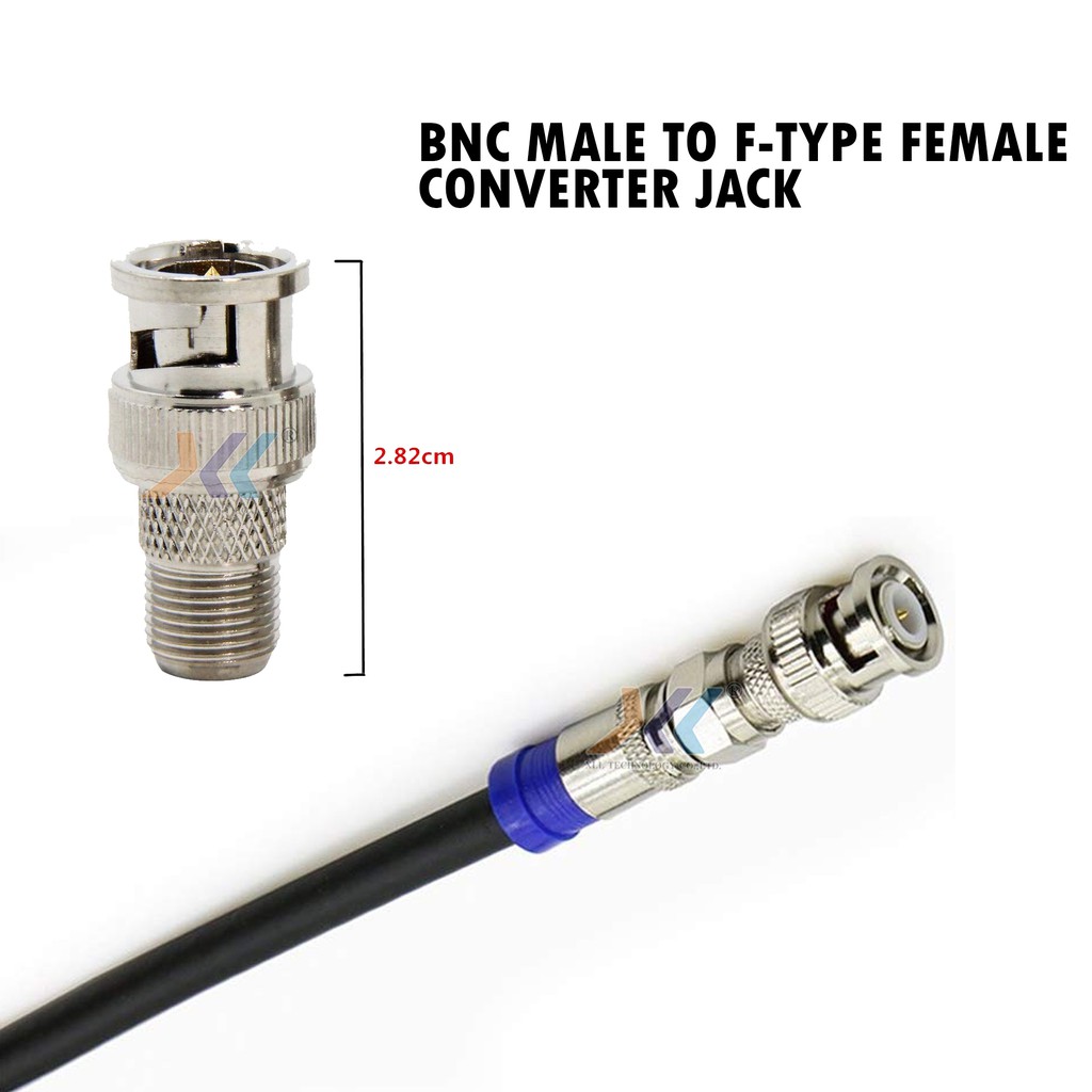 BNC Male to F-Type Female Jack Adapter (10ชิ้น/แพ็ค) (bnc001x10 ...