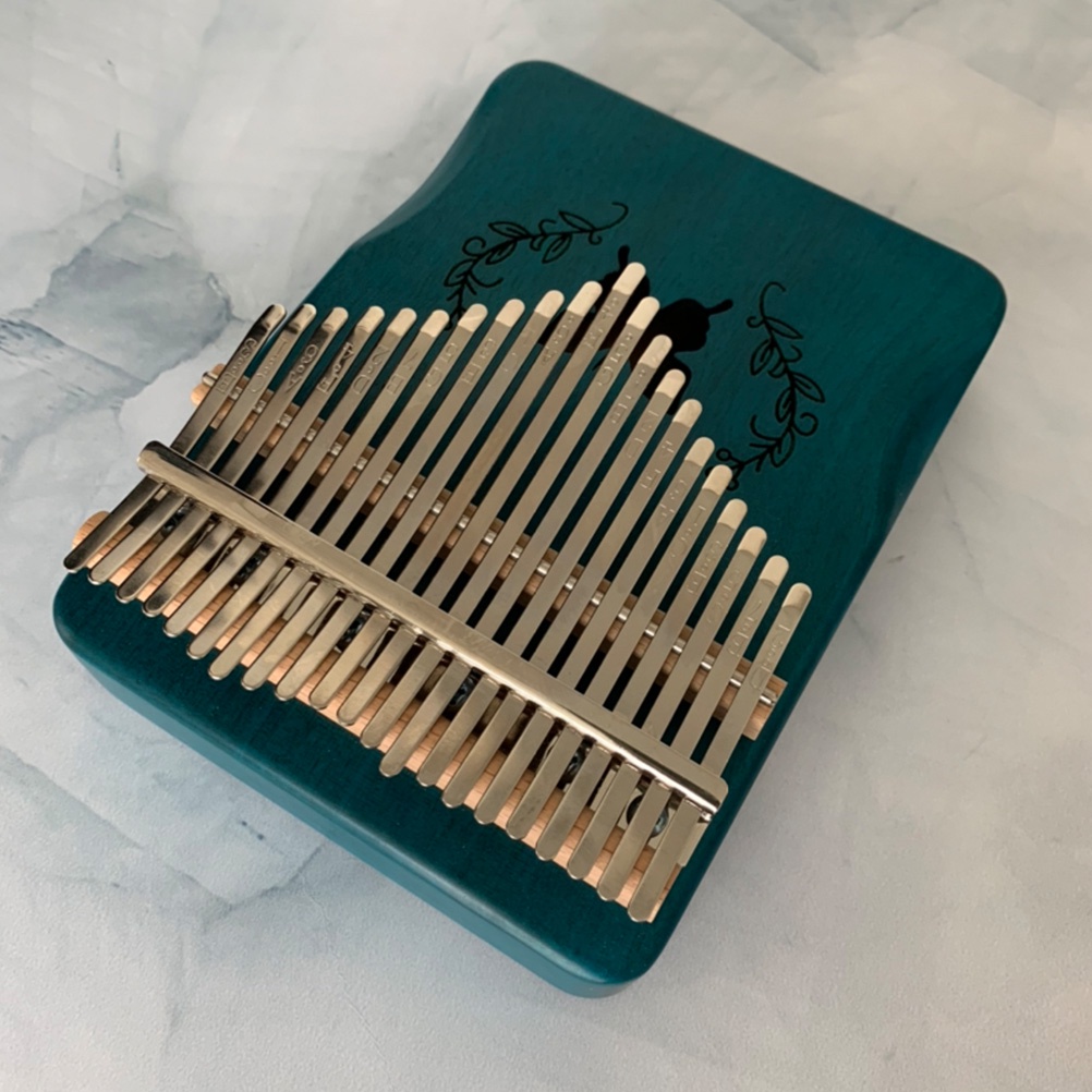 21 Key Kalimba Portable Thumb Piano Mahogany Wooden Mbira Musical ...