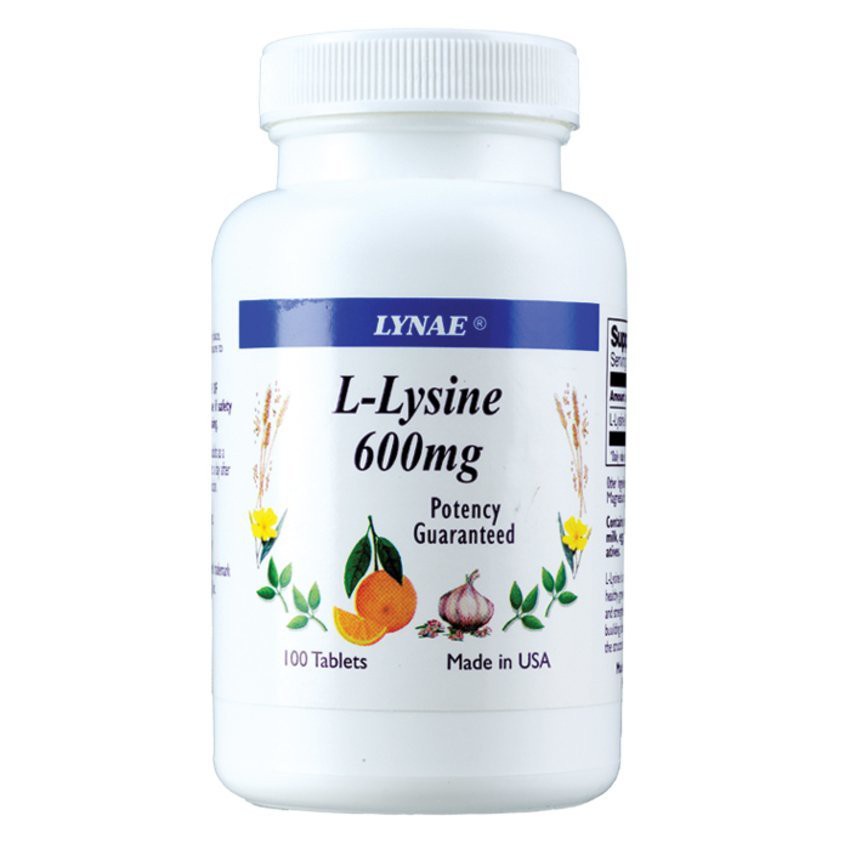 Lynae L-lysine 600 mg100 capsule แอล-ไลซีน เสริมสร้าง Growth Hormone ...