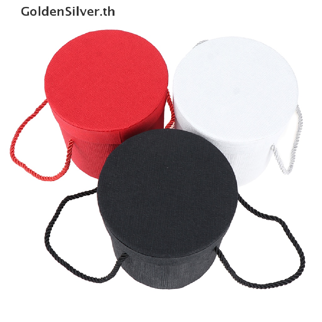 GoldenSilver Round Flower Paper Boxes Gift Packaging Box Candy Party Wedding Gift Storage Box TH ...