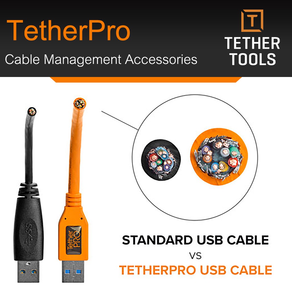 Tether tools TetherPro Cables สินค้าประกันศูนย์ไทย (ความยาวสาย 4.6เมตร ...