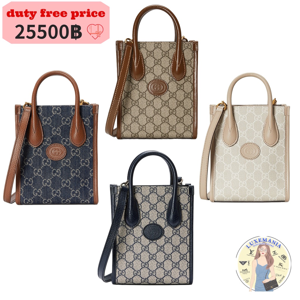 ใหม่ราคาถูกที่สุดใน Shopee ของแท้ 100 Gucciกระเป๋า Mini tote bag with ...