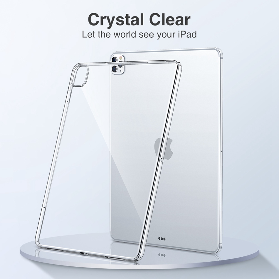 TPU Clear Case For iPad Pro 12.9 11 2021 Silicone Transparent Ultra ...