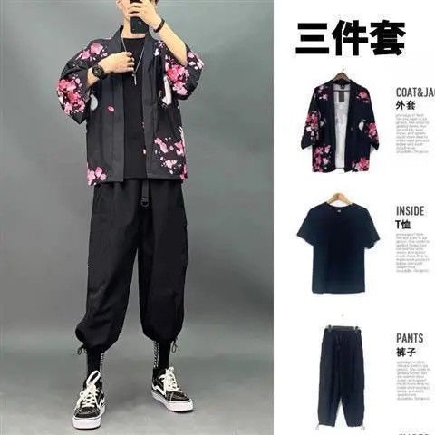 ชุดป้องกันแสงแดดของผู้ชายชุดสูทแบบสบายๆในช่วงฤดูร้อนสไตล์โบราณหล่อเสื้อ ...