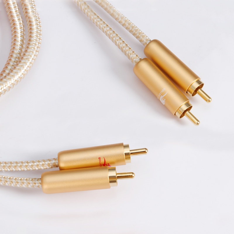 GOLLEY LION 2RCA to 2 RCA Audio Cable Male to Male Gold-Plated 1m 2m 3m ...