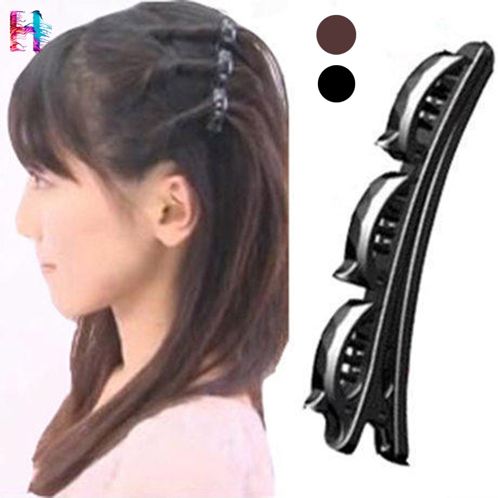 Fashion Double Layer Bangs Clip Professional Hairpins Woven Hair Style ...