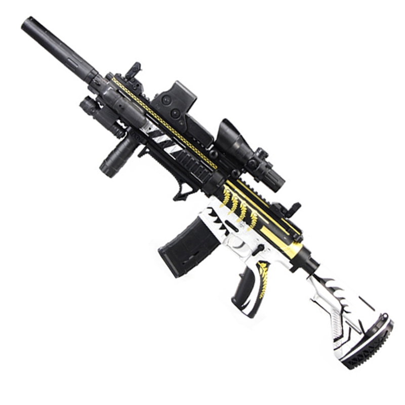 มือหนึ่งทองคำกระดูกงู m416 ที่เต็มไปด้วยปืนของเล่นไฟฟ้าระเบิดน้ำระเบิด ...