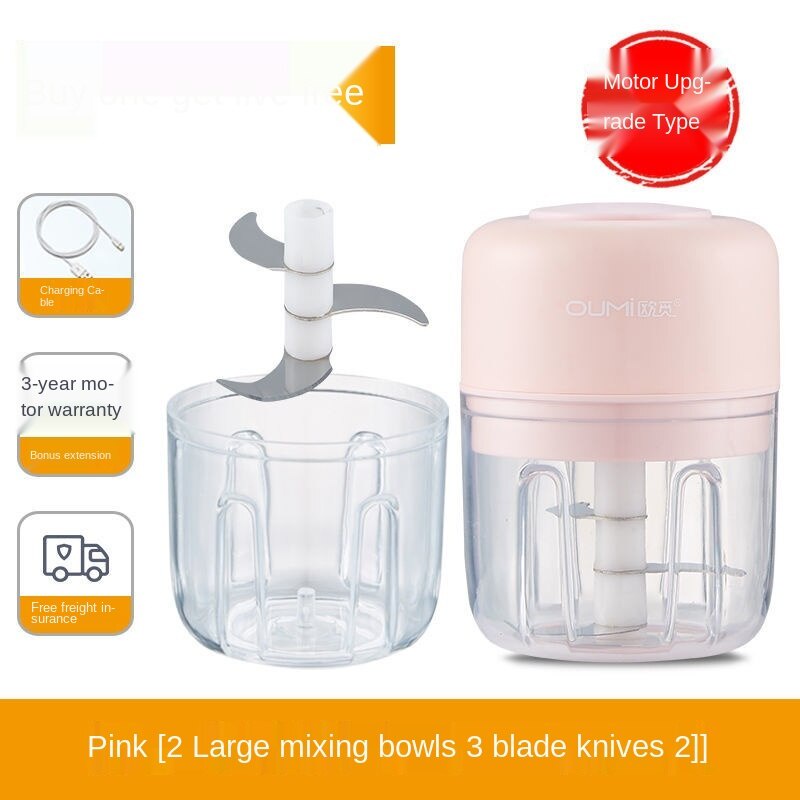 ۞ ☑Mini Household Electric Garlic Grinder Baby Food Machine Baby Small ...