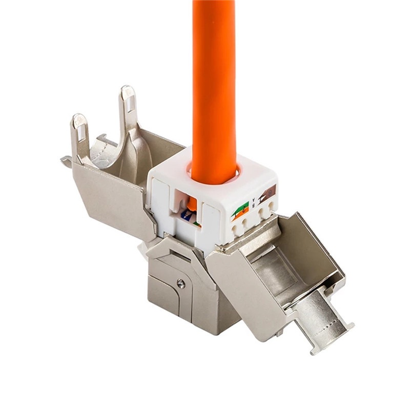 CAT6 Cat6A Cat5e Keystone Jack Full Shielded RJ45 Connector LSA ...