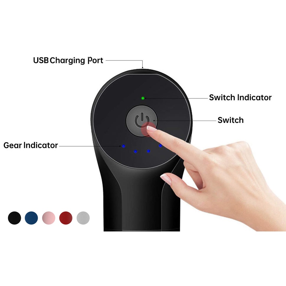 Arsimiss Portable Mini Massage Gun USB Quiet Deep Tissue Back Massager ...