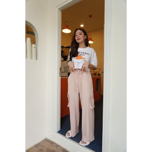 กางเกง willy pant (ขายาวใหม่มีกระเป๋าข้าง) - chamniii - ThaiPick
