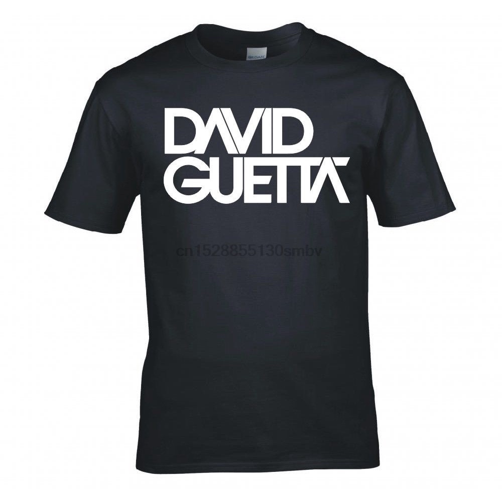 เสื้อยืดลําลอง ผ้าฝ้าย แขนสั้น พิมพ์ลายโลโก้ David Guetta Maglietta ...