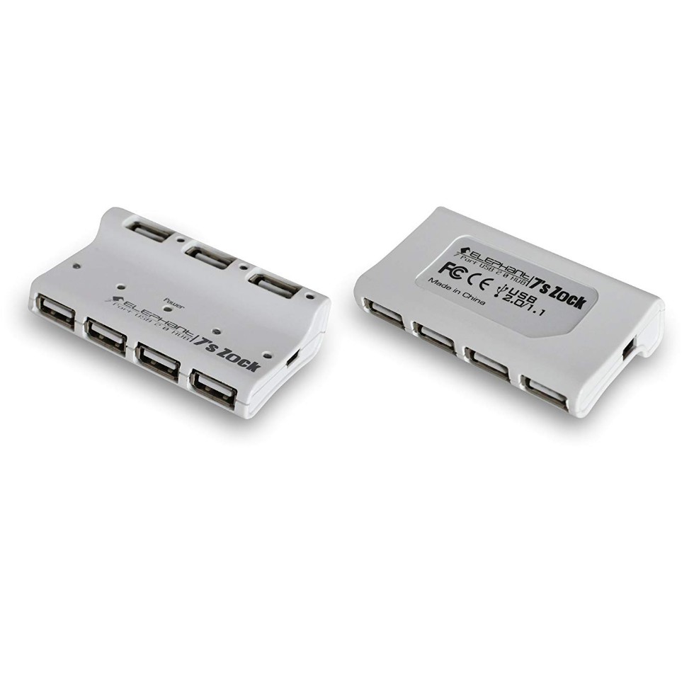 HUB 7 Port USB 2.01.1 ฮับเชื่อมต่อ 7 ช่องพร้อม AC Adapter จ่ายไฟเพิ่ม ...