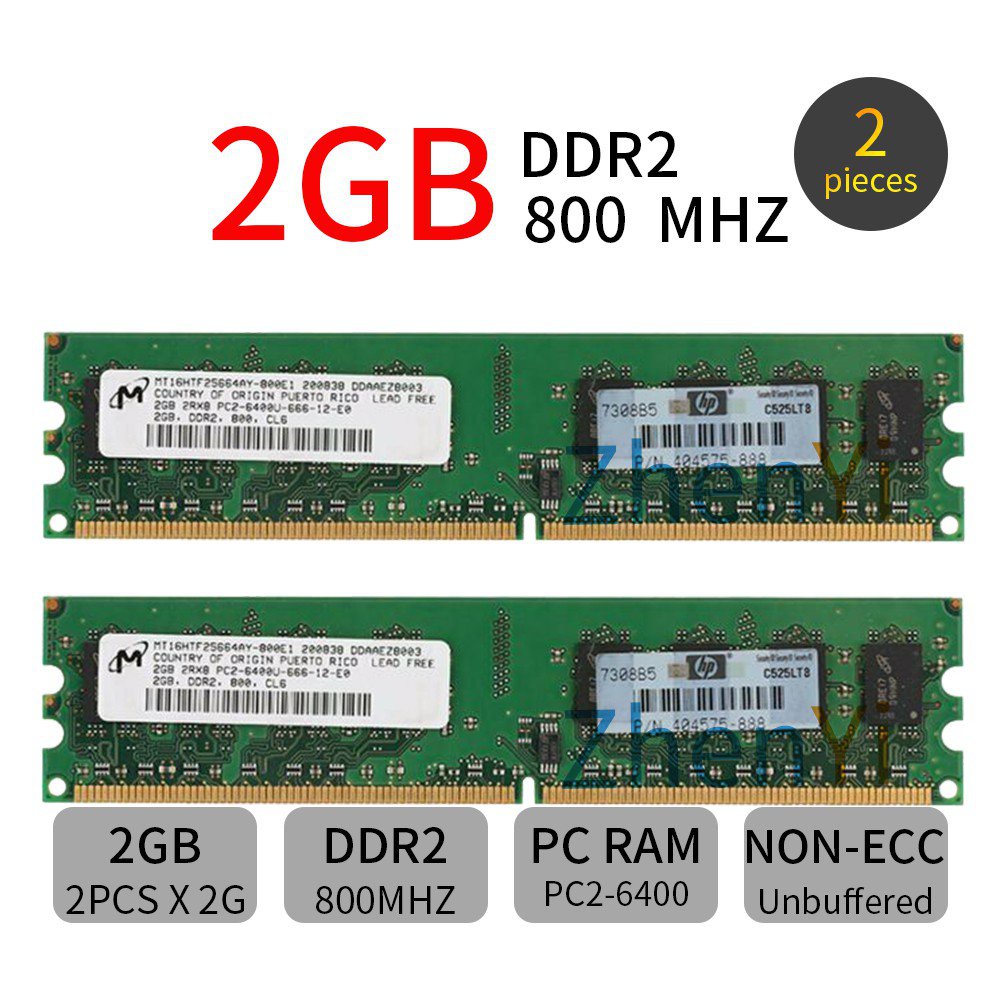 Xiede Desktop Computer Memory Ram Module Ddr2 667 4Gb Pc2-5300 240Pin ...