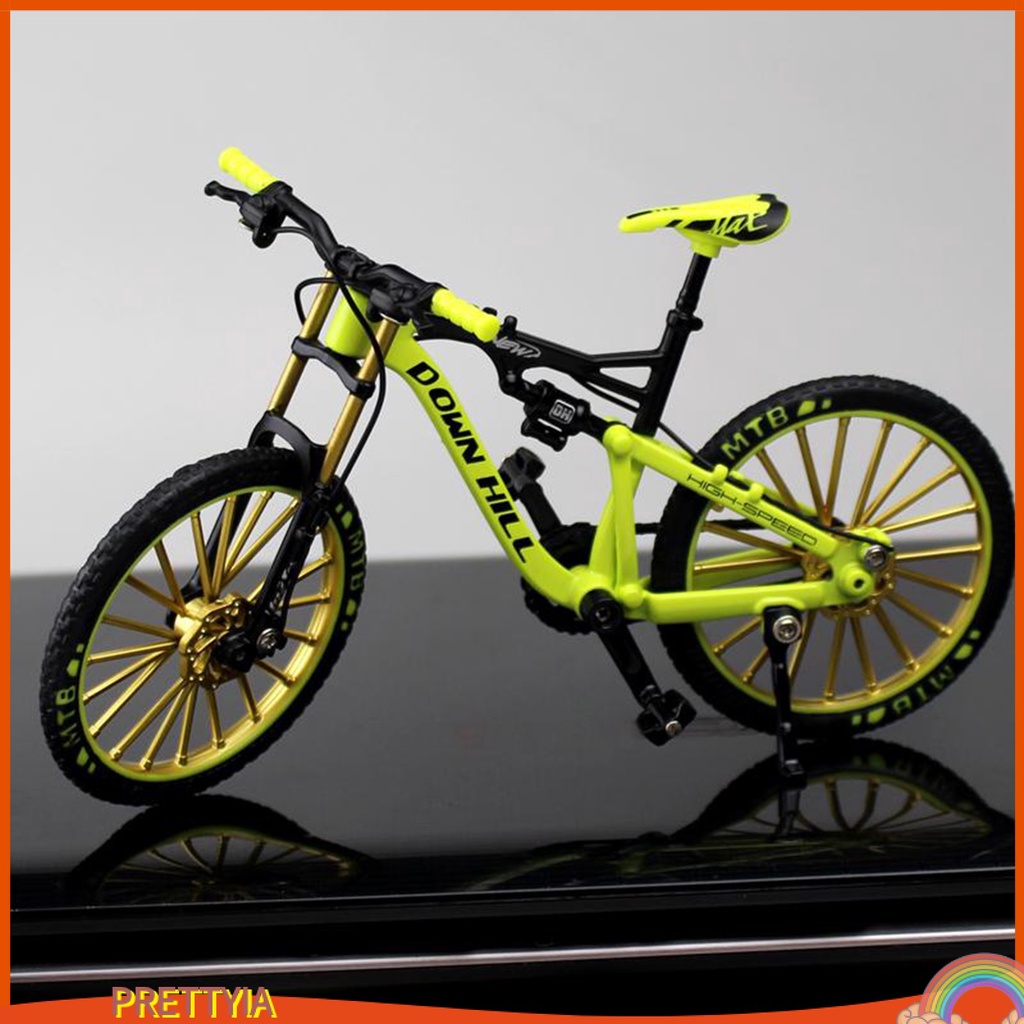[PRETTYIA] Bicycle Model Kids Bike Toy Mountain Bike Simulation Curved ...