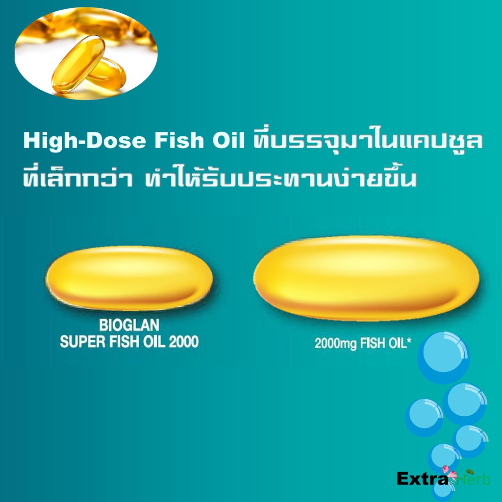 น้ำมันปลา Super Fish Oil double strength 200 Soft Capsules BIOGLAN ...