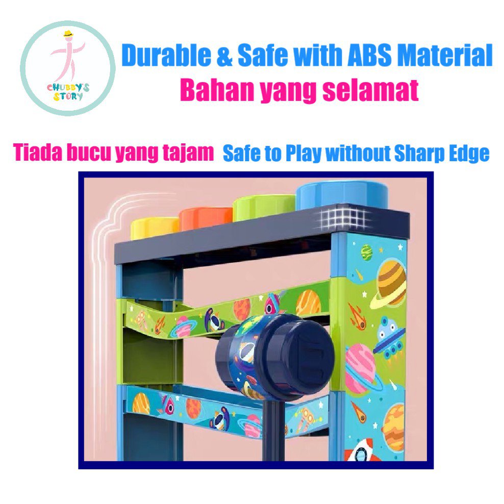 Chubbys Pound the Ball Playset Mainan Budak Permainan Pendidikan Early ...