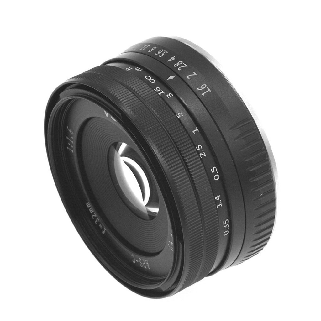 Camera Lenses 32mm Fixed Manual Lens With Rear Lens Cap And Front Lens ...